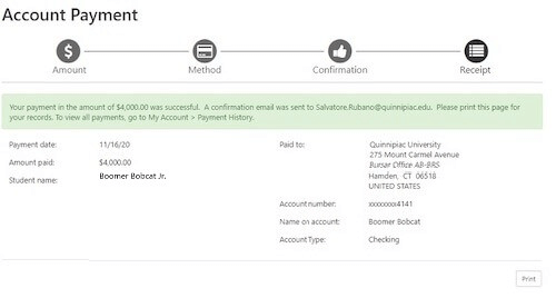 Self-Service Student Finance Guide | One Stop | Quinnipiac University