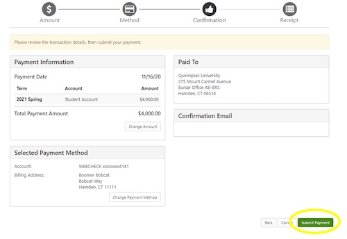 Self-Service Student Finance Guide | One Stop | Quinnipiac University